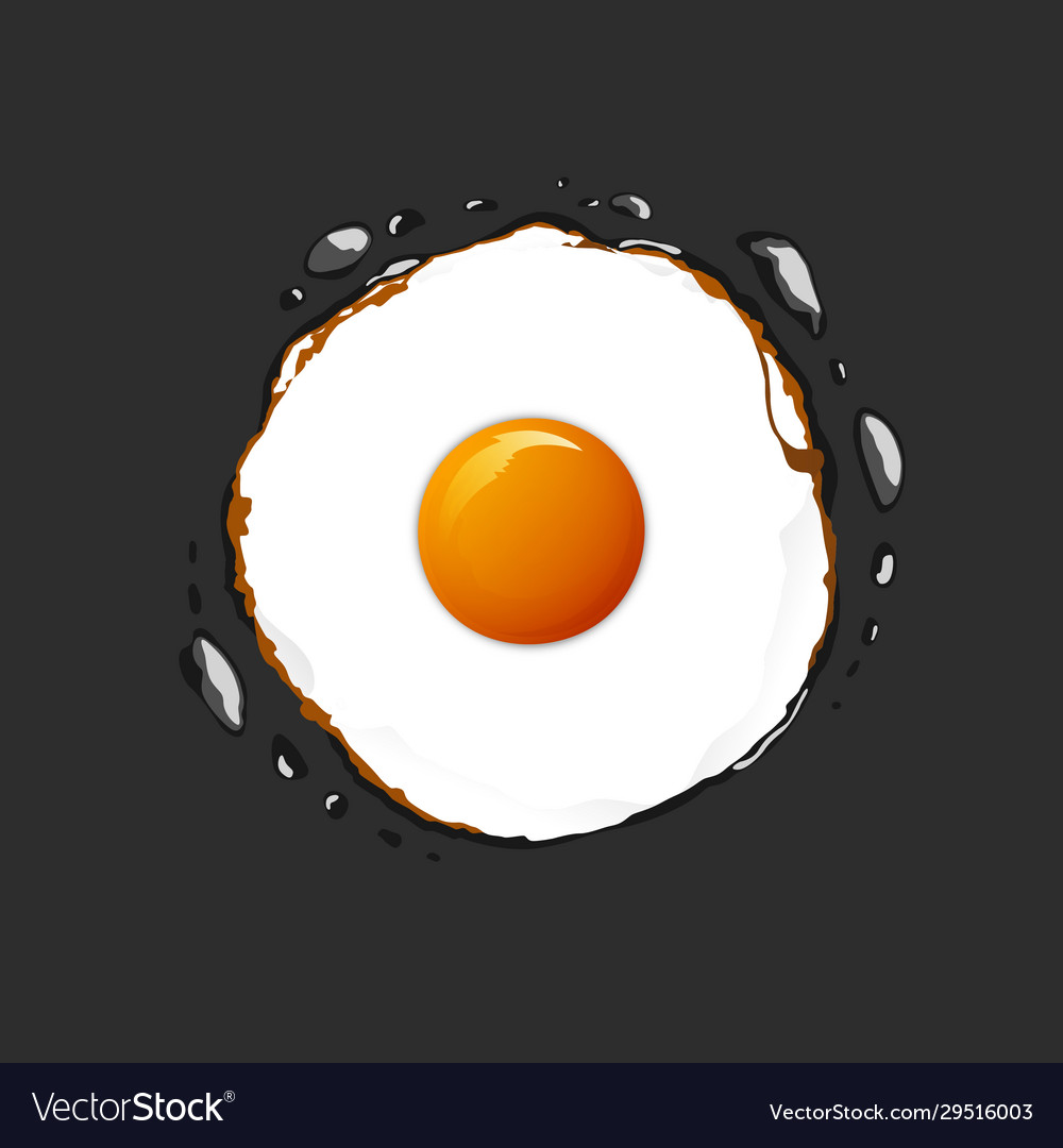 Fried egg Royalty Free Vector Image - VectorStock