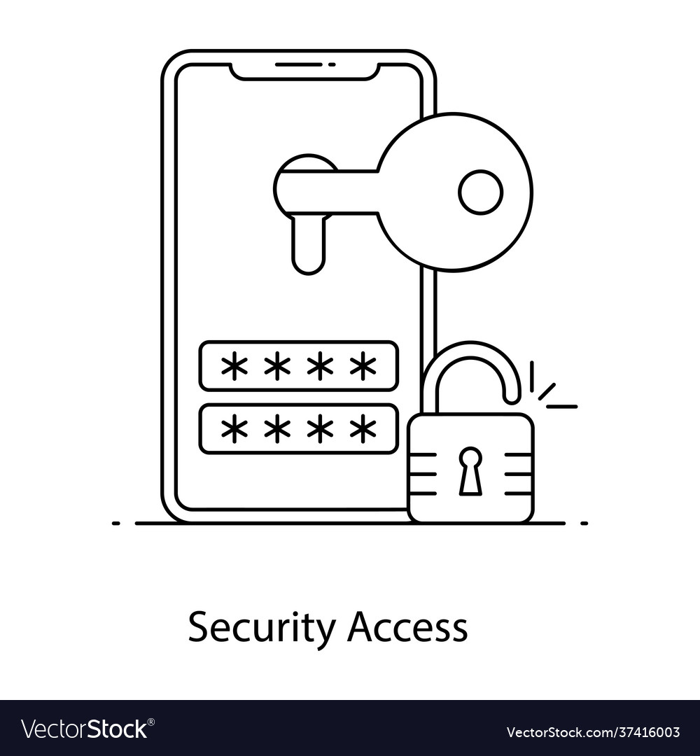 Mobile access Royalty Free Vector Image - VectorStock