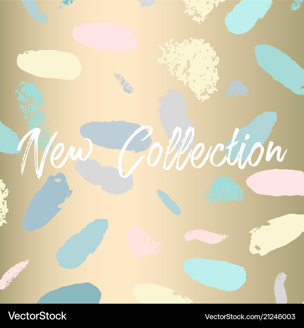 New collection fashion header confetti Royalty Free Vector