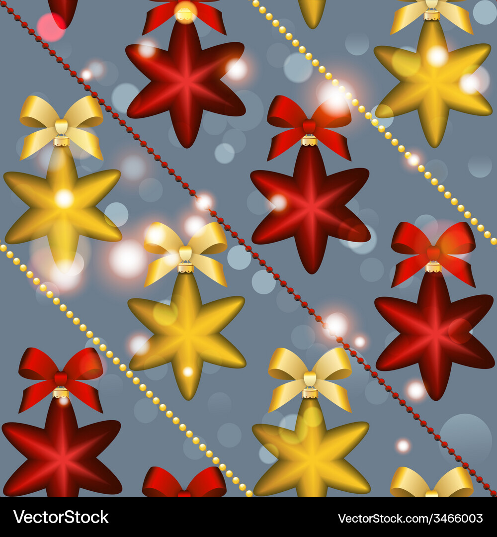 New year pattern with ball christmas wallpaper Vector Image