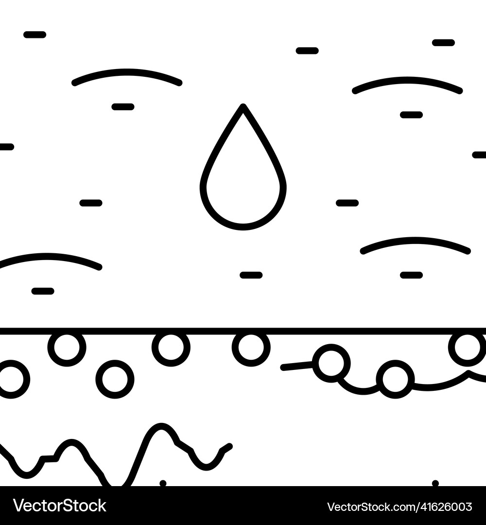 Oily skin line icon Royalty Free Vector Image - VectorStock