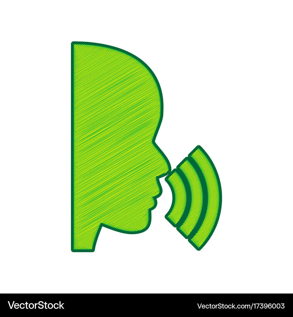 People speaking or singing sign lemon Royalty Free Vector