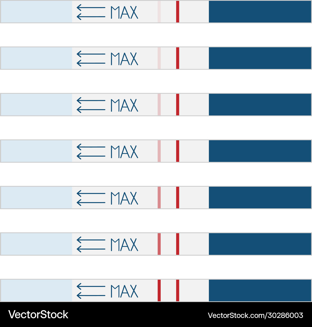 Positive pregnancy test with stages appearing Vector Image