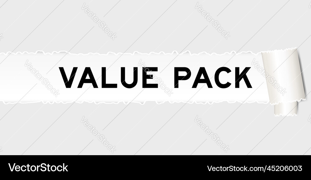 Ripped gray paper background that have word value Vector Image