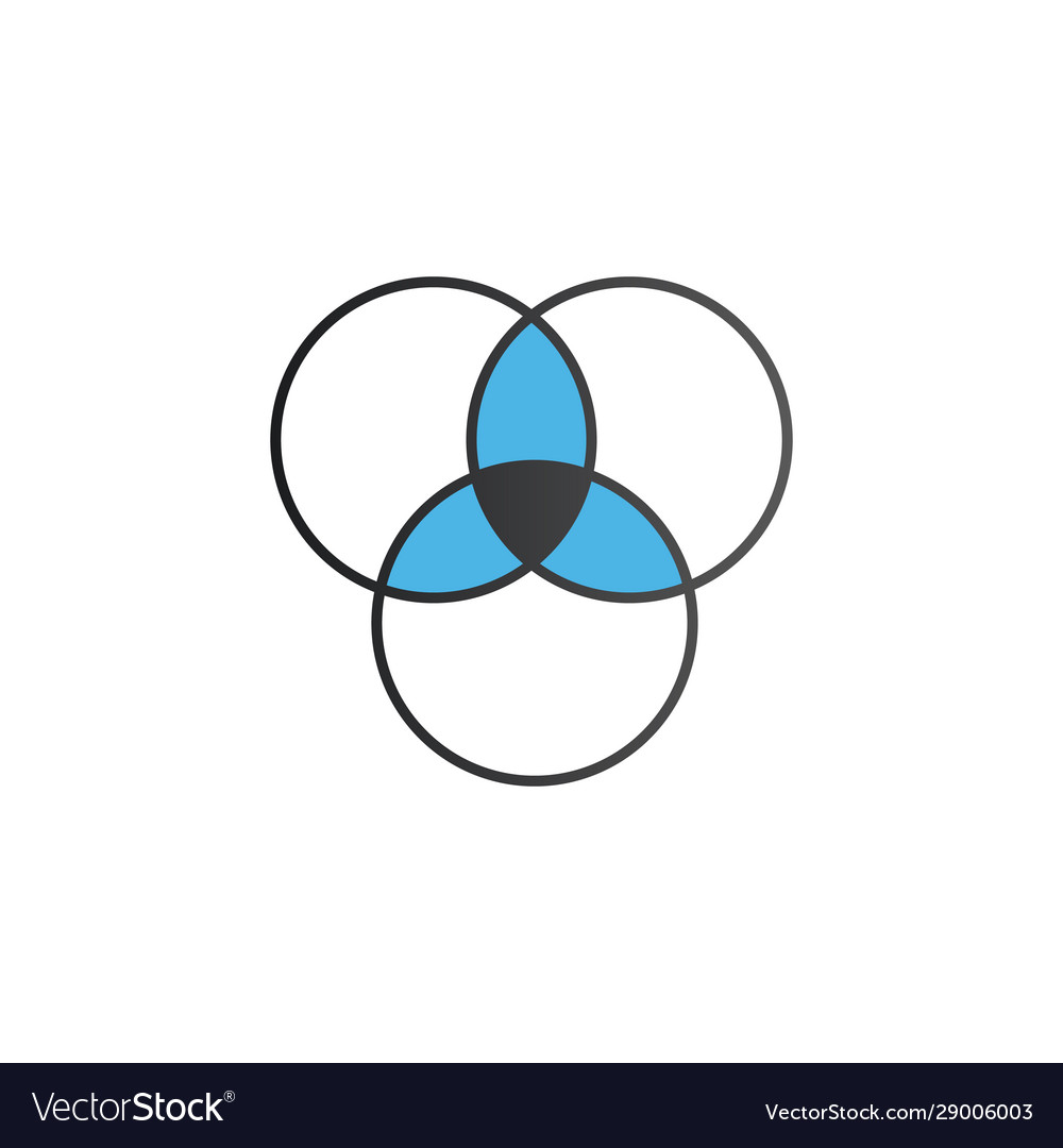 Three overlapping circles infographic template Vector Image