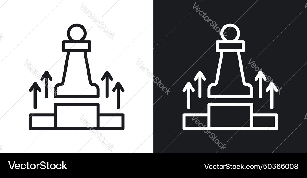 Archive market leadership icon set Royalty Free Vector Image