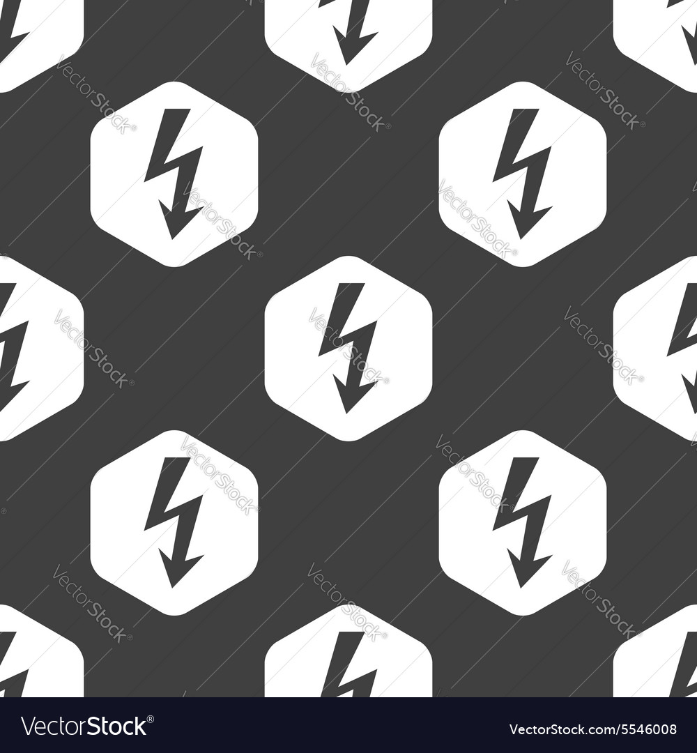 Black hexagon voltage pattern Royalty Free Vector Image