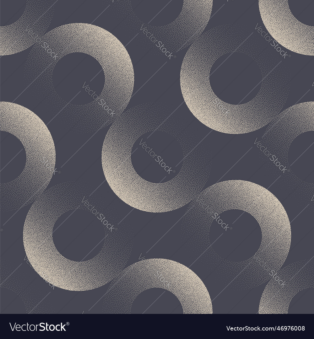 Bold circles fancy seamless pattern stipple Vector Image