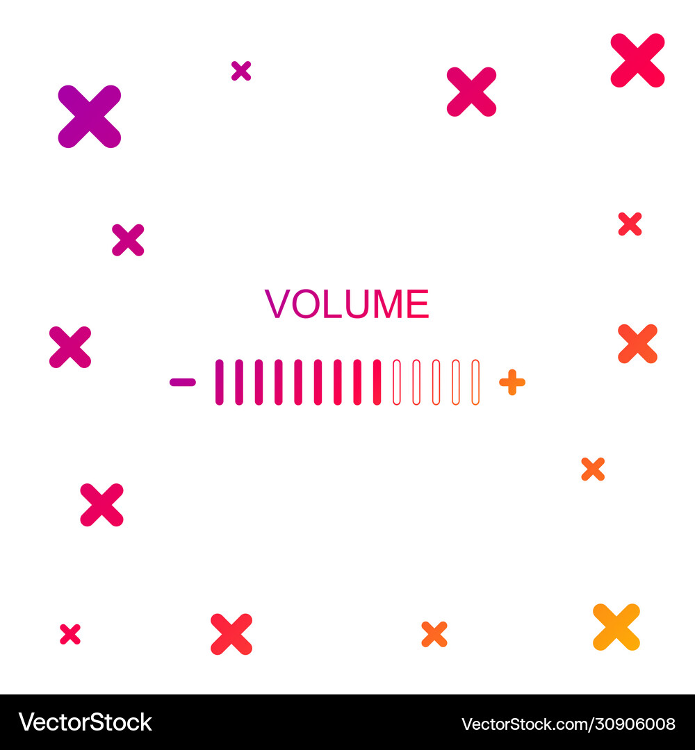 Color volume adjustment icon isolated on white Vector Image
