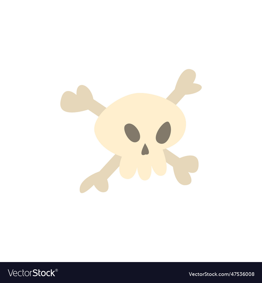 Pirate skull and crossbones symbol Royalty Free Vector Image
