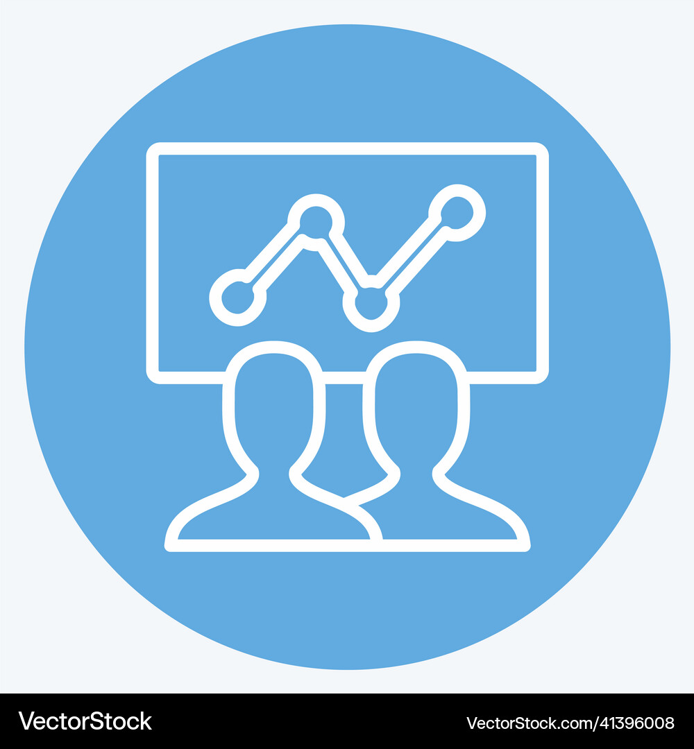 Seo training icon in trendy blue eyes style Vector Image
