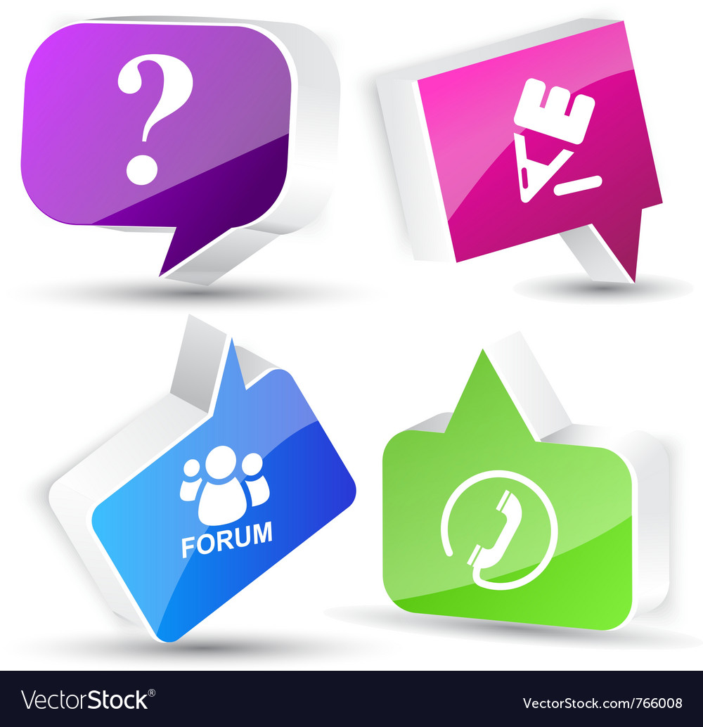 Speech bubble set Royalty Free Vector Image - VectorStock