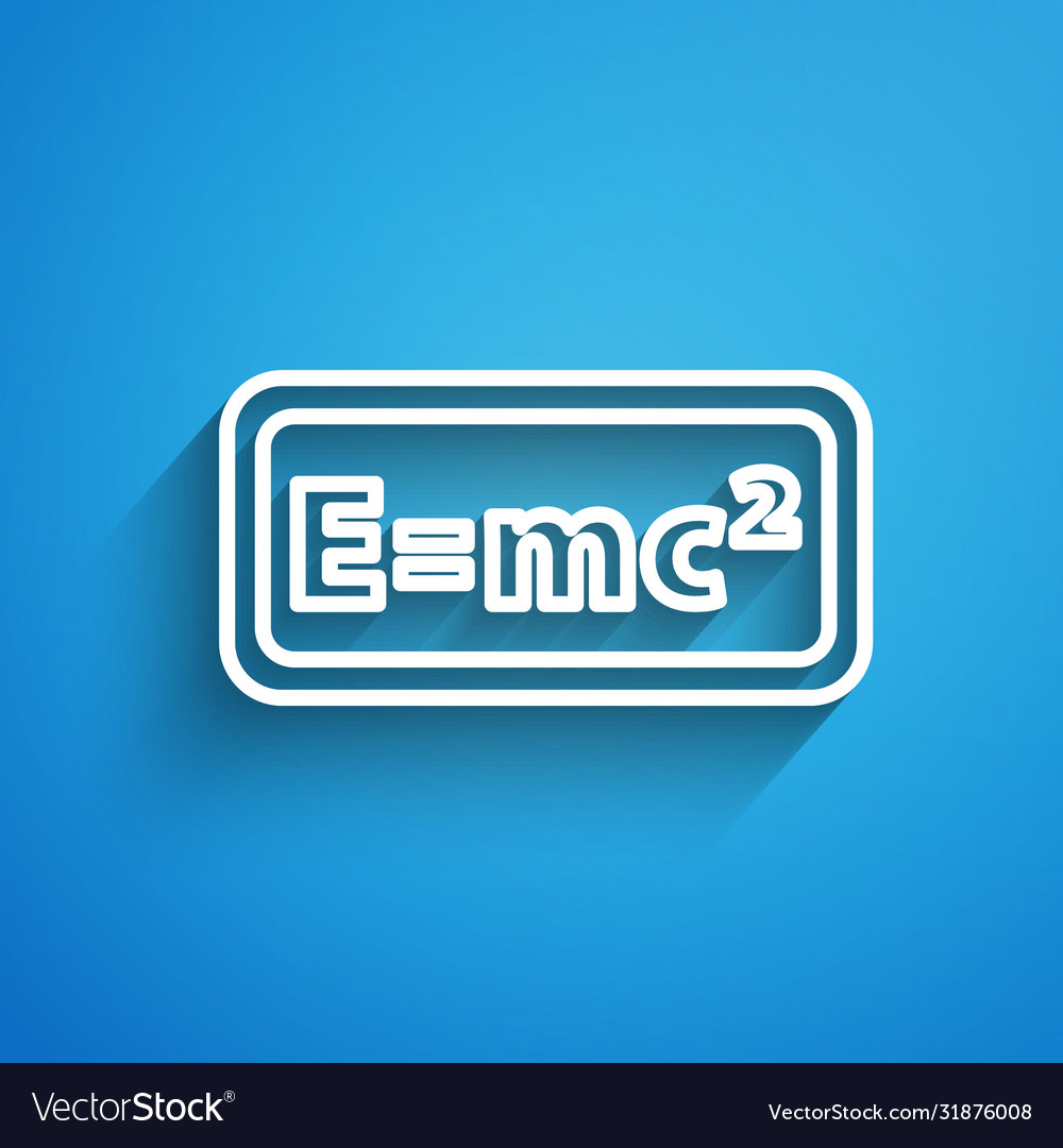 White line math system equation solution icon Vector Image