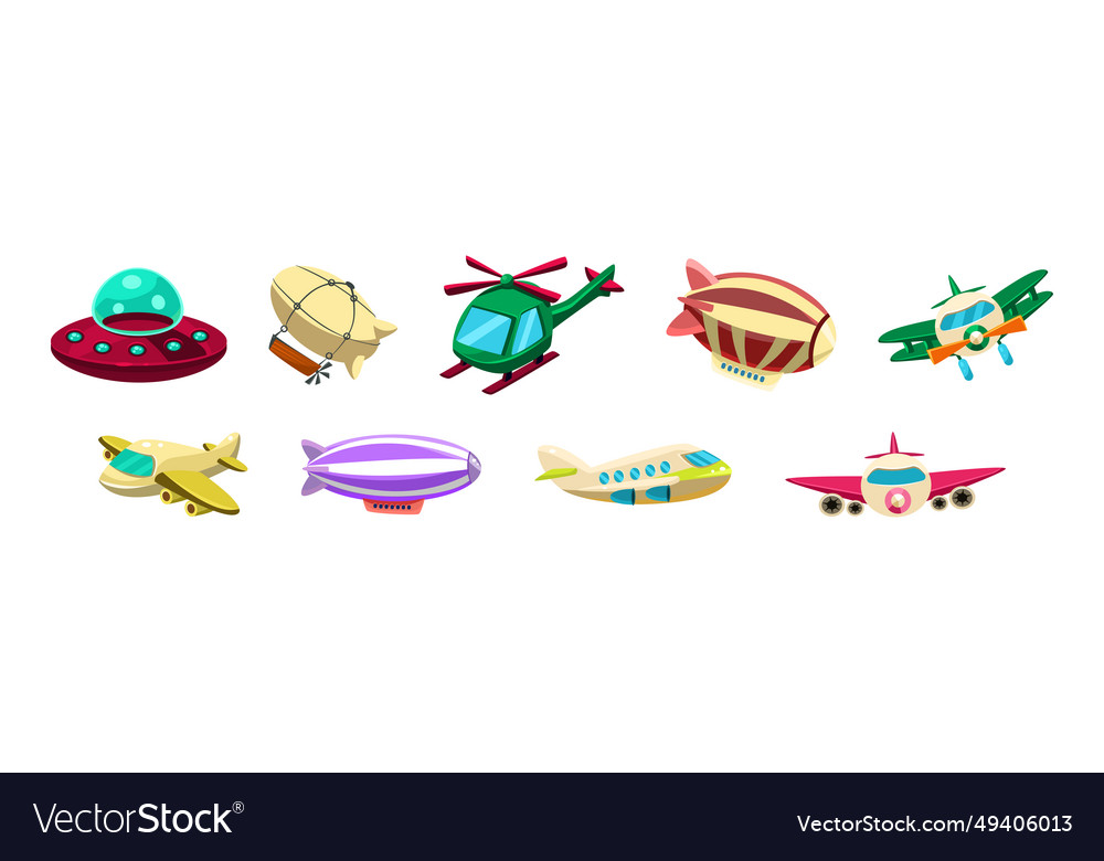 Air transport and vessel flying in the sky Vector Image