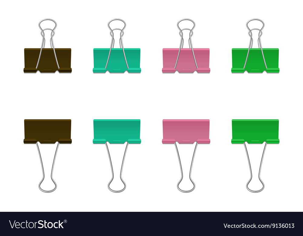 Binder clips Royalty Free Vector Image - VectorStock
