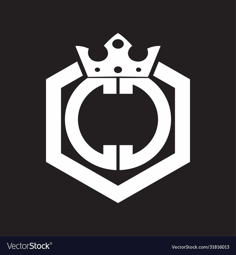 Cc logo monogram rounded hexagon shape Royalty Free Vector Cc logo monogram rounded hexagon shape Royalty Free Vector