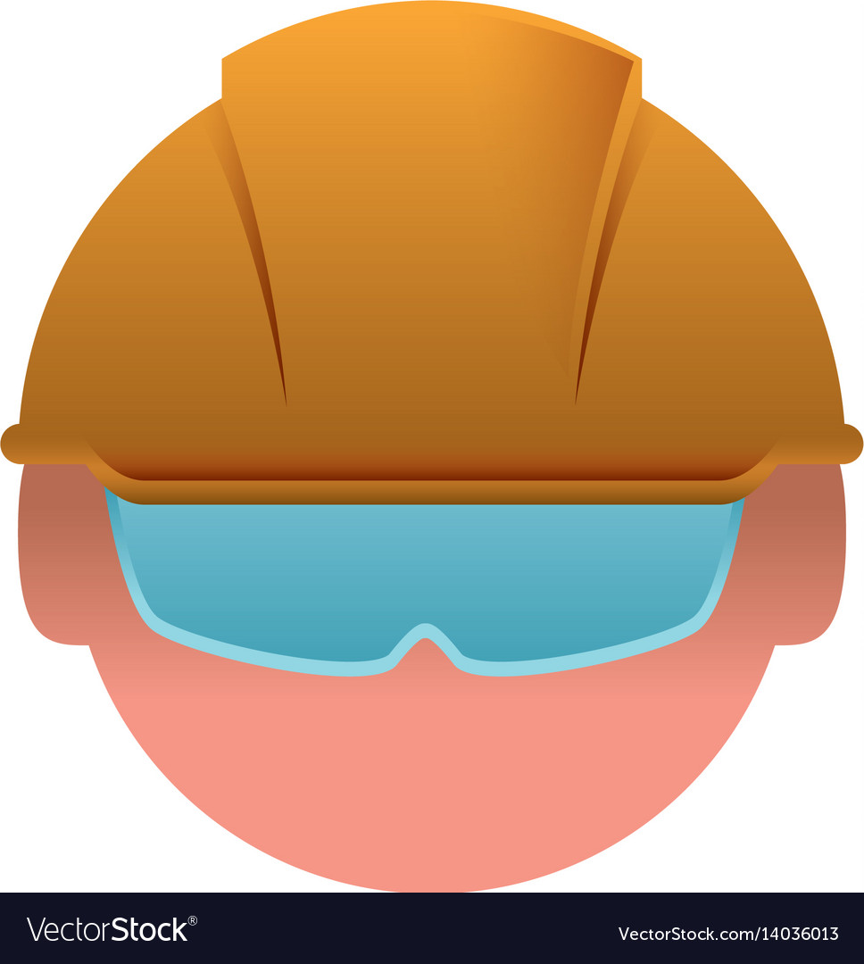 Construction worker profile Royalty Free Vector Image