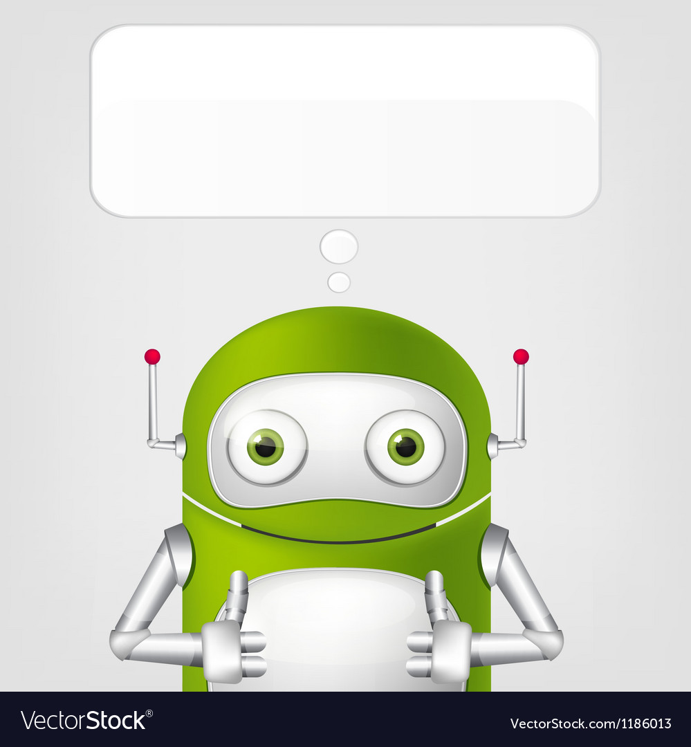 Cute robot Royalty Free Vector Image - VectorStock