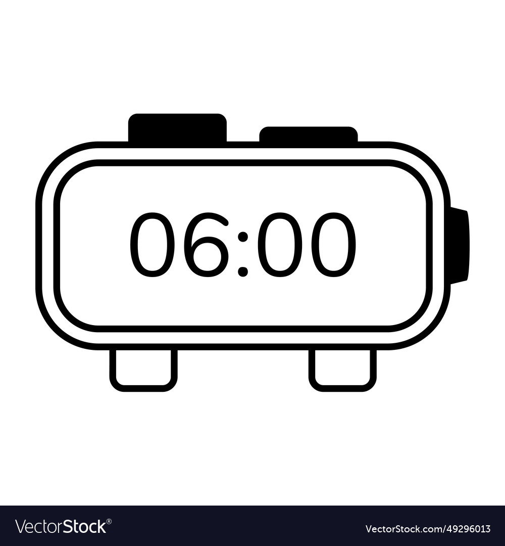 Digital clock Royalty Free Vector Image - VectorStock