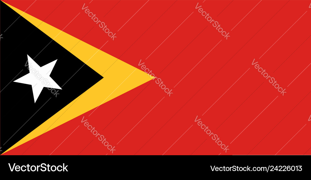 East timor national flag Royalty Free Vector Image