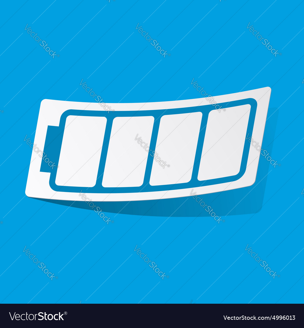 Empty battery sticker Royalty Free Vector Image