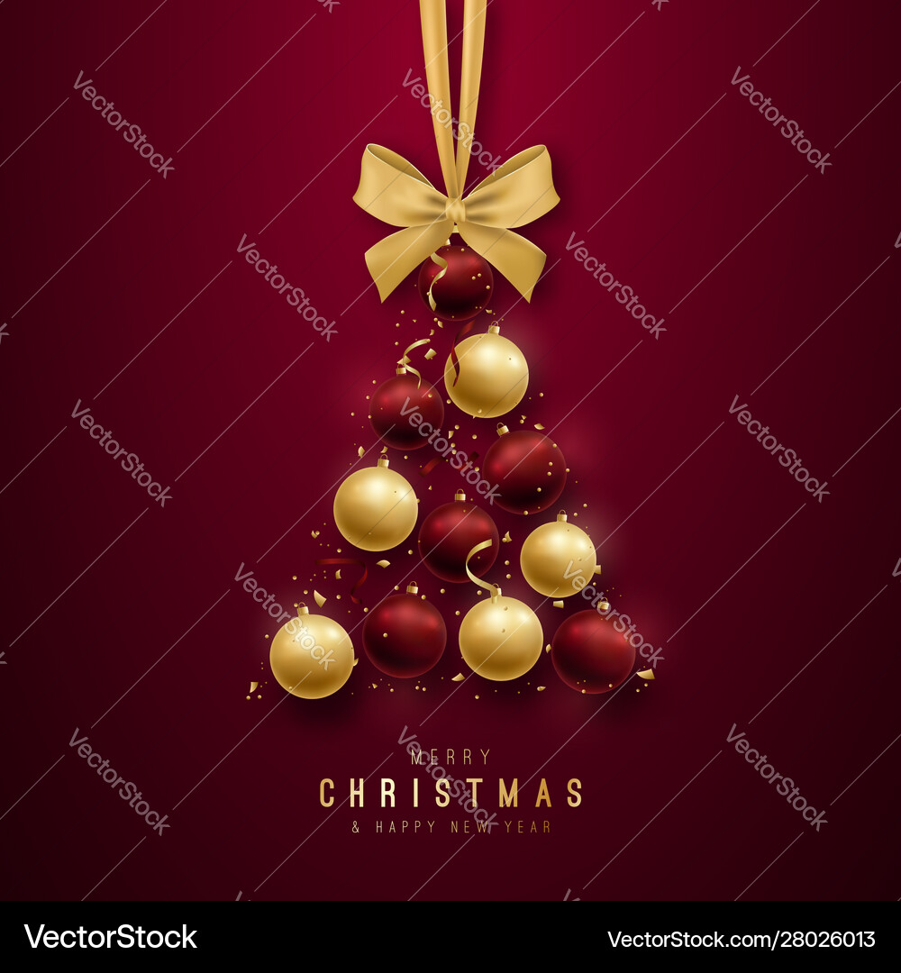 Merry christmas greeting design for invitations Vector Image