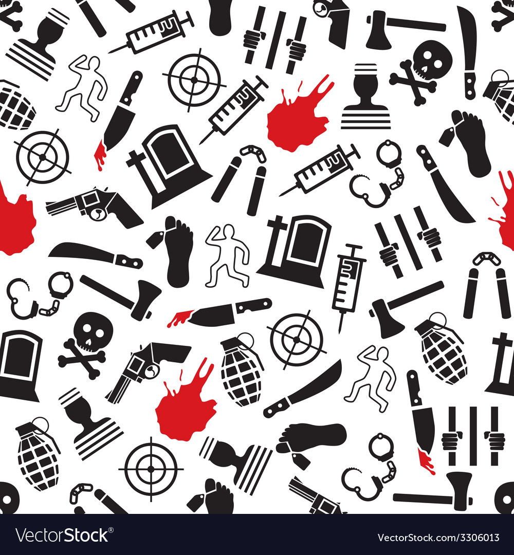 Murder seamless pattern Royalty Free Vector Image Murder seamless pattern Royalty Free Vector Image