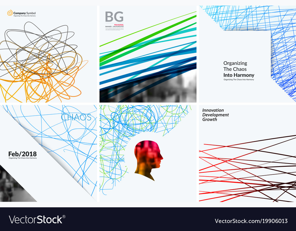 Set of abstract design elements for graphic Vector Image