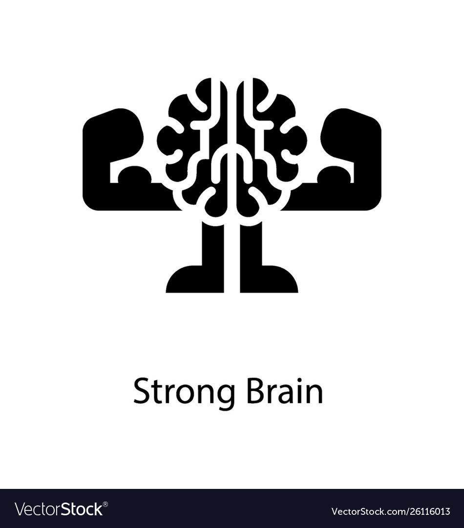 Strong brain Royalty Free Vector Image - VectorStock