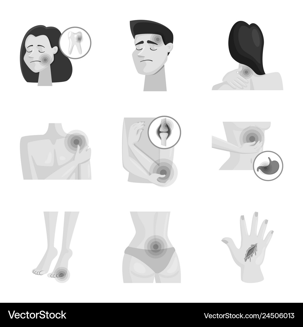 Suffering and injury sign Royalty Free Vector Image