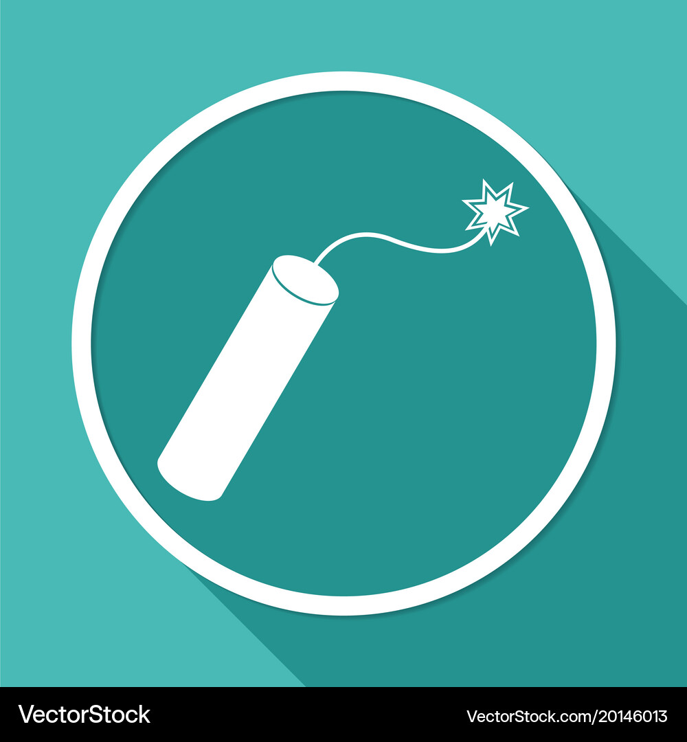 Tnt dynamite bomb with burning fuse Royalty Free Vector
