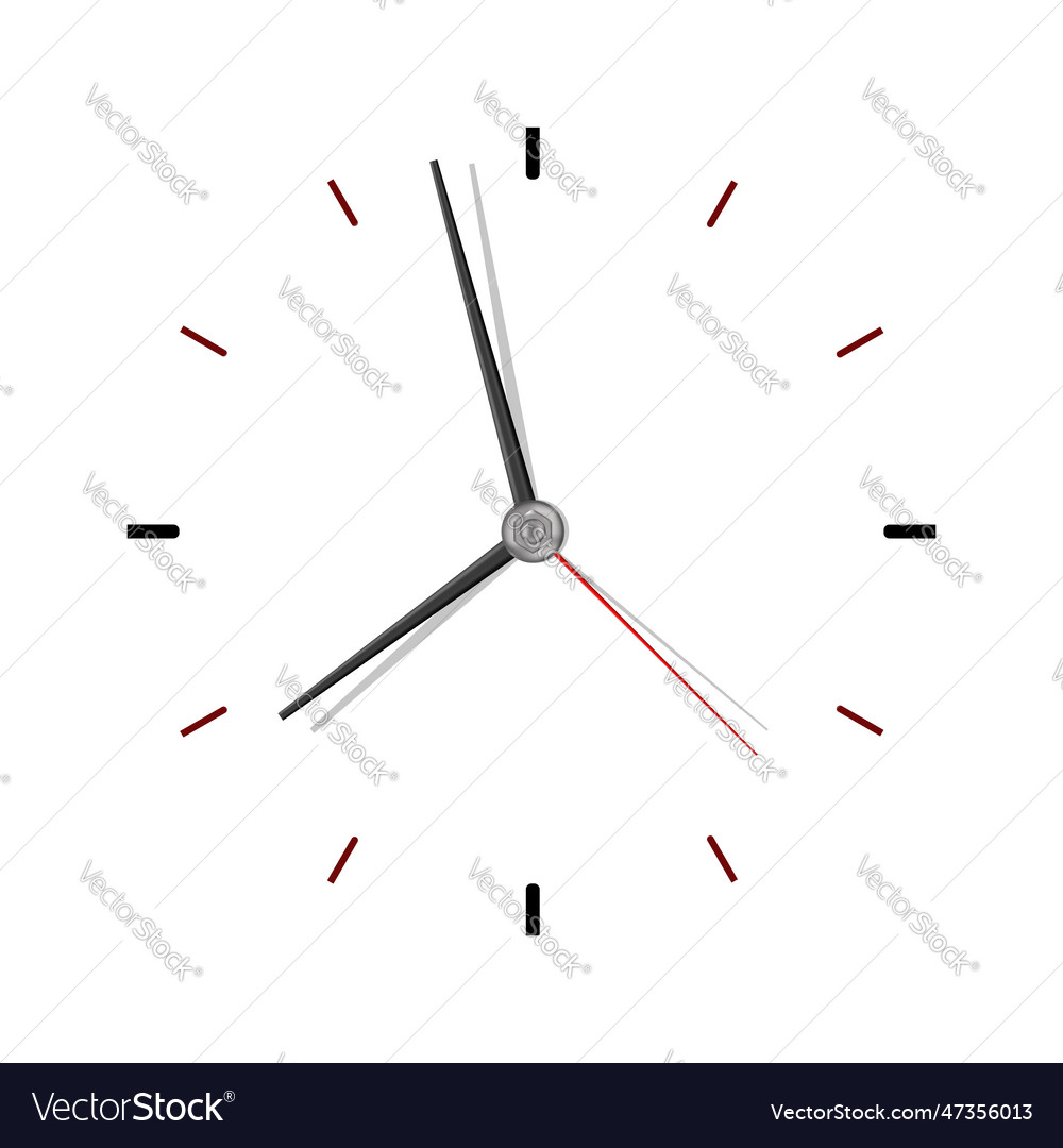 Wall clock template Royalty Free Vector Image - VectorStock