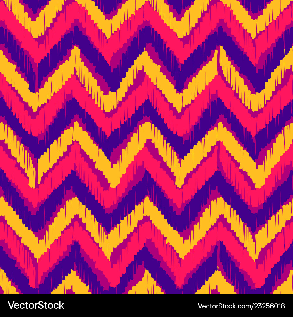Abstract ikat and boho style handcraft fabric Vector Image