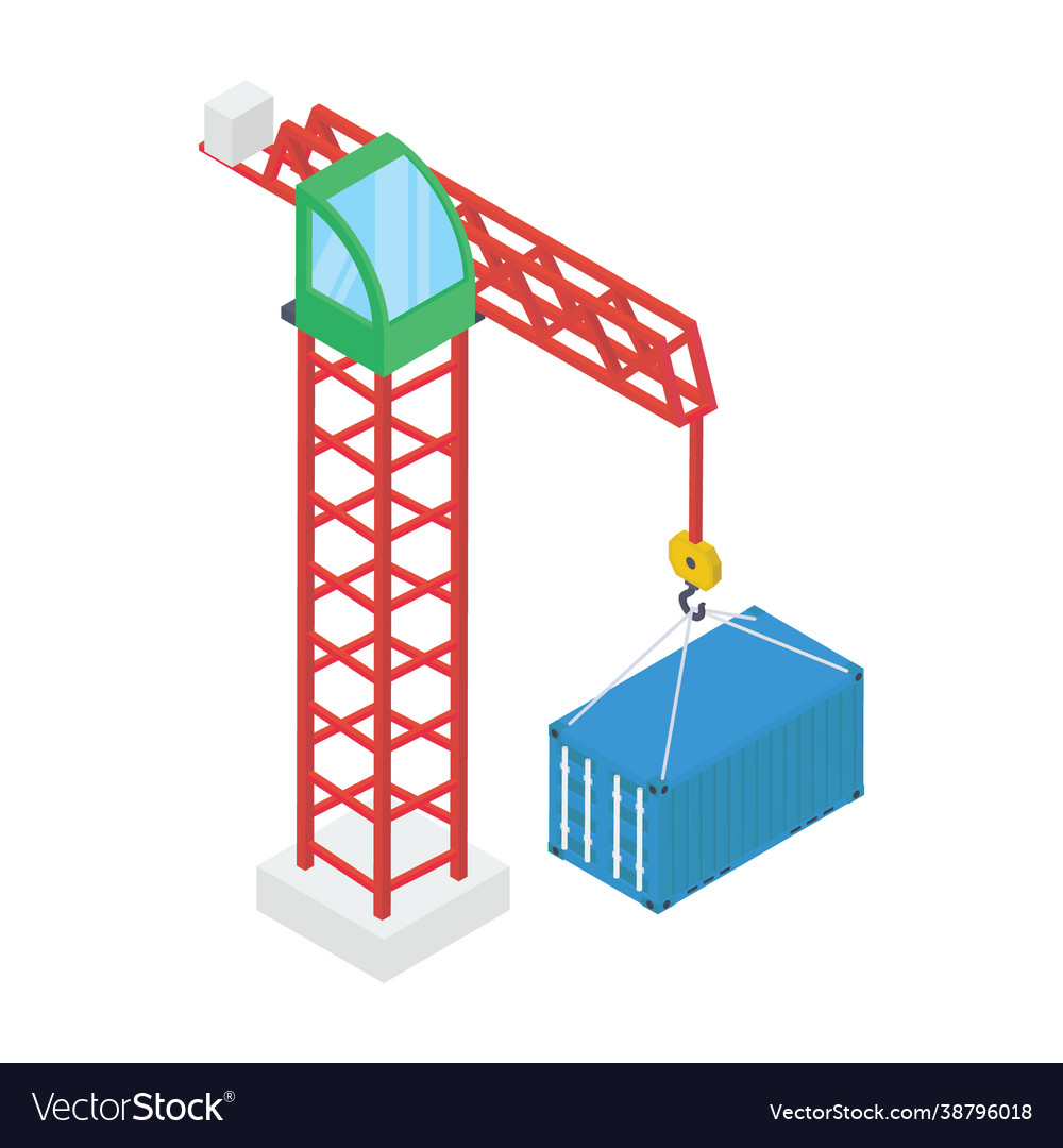 Container lifting Royalty Free Vector Image - VectorStock