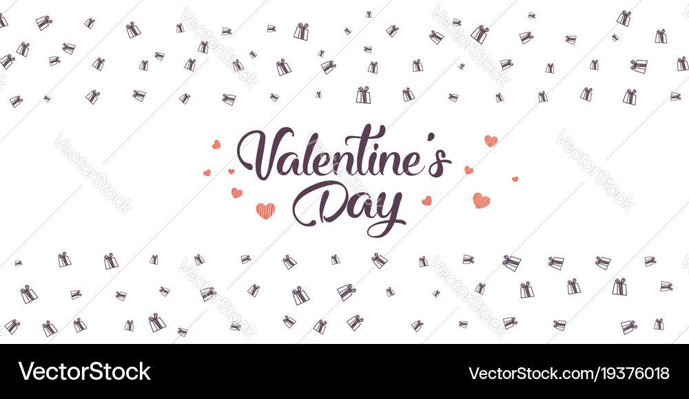 Creative flyer with text happy valentines day Vector Image