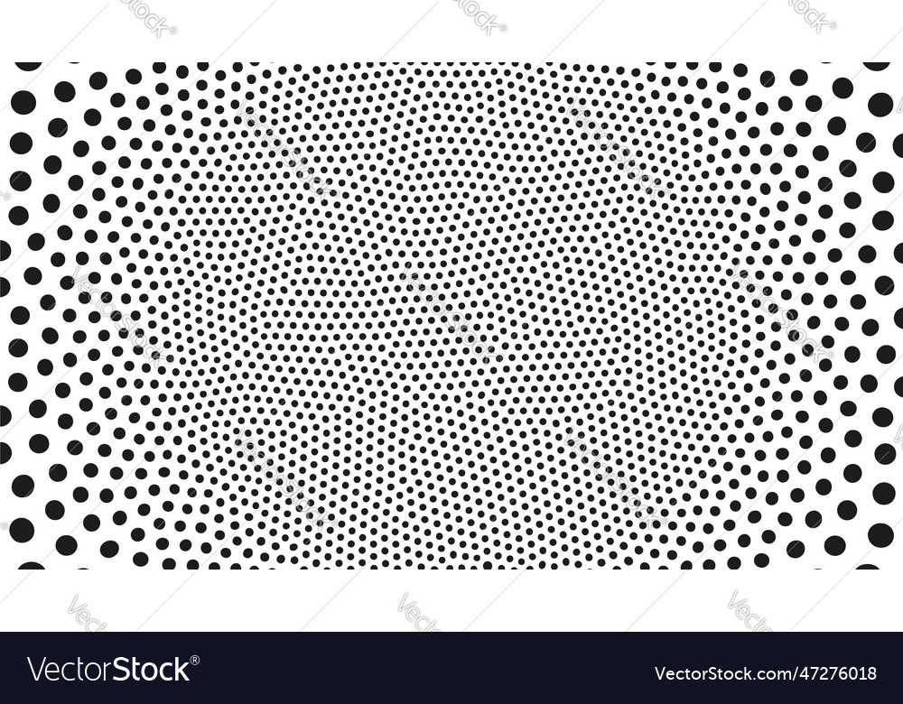 Dot work pattern radial structure black white Vector Image