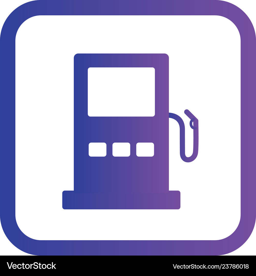Filling station road sign icon Royalty Free Vector Image