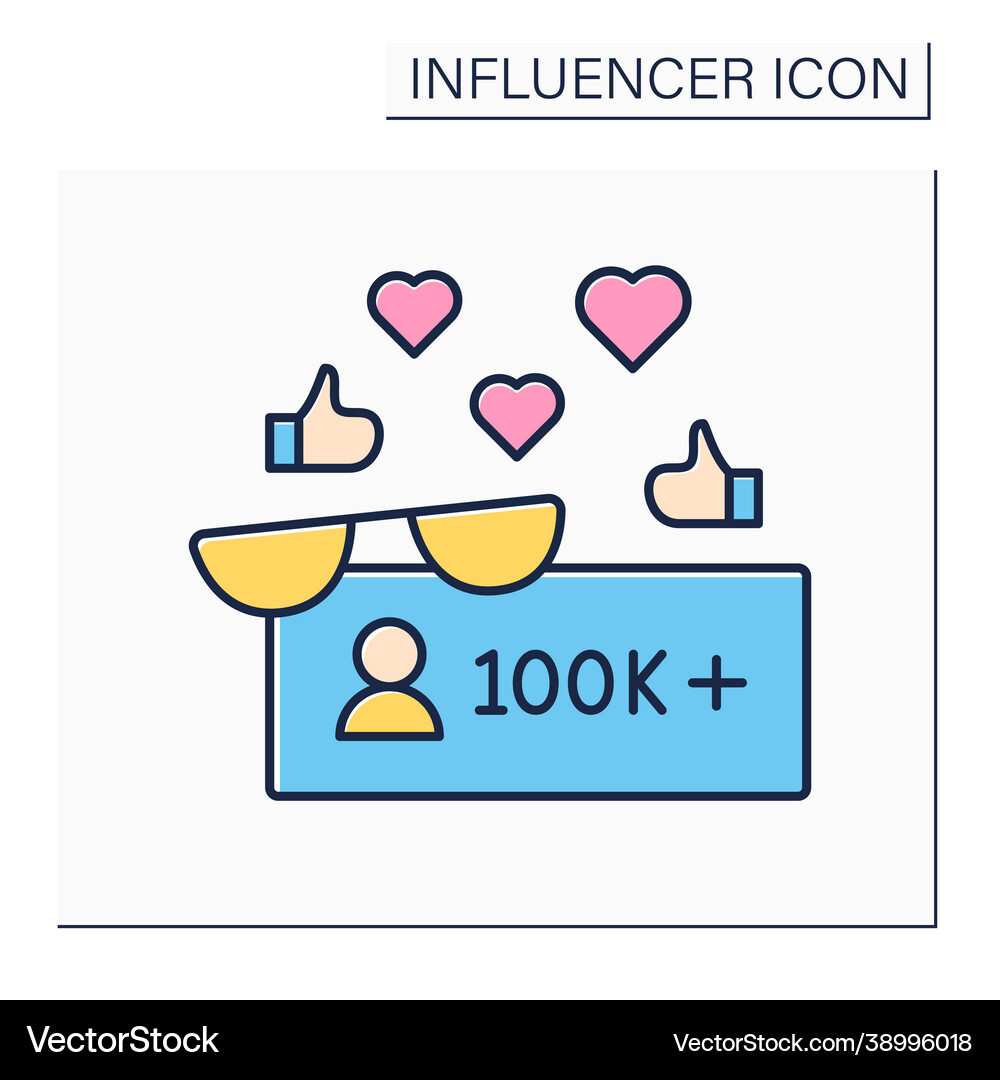 Followers color icon Royalty Free Vector Image