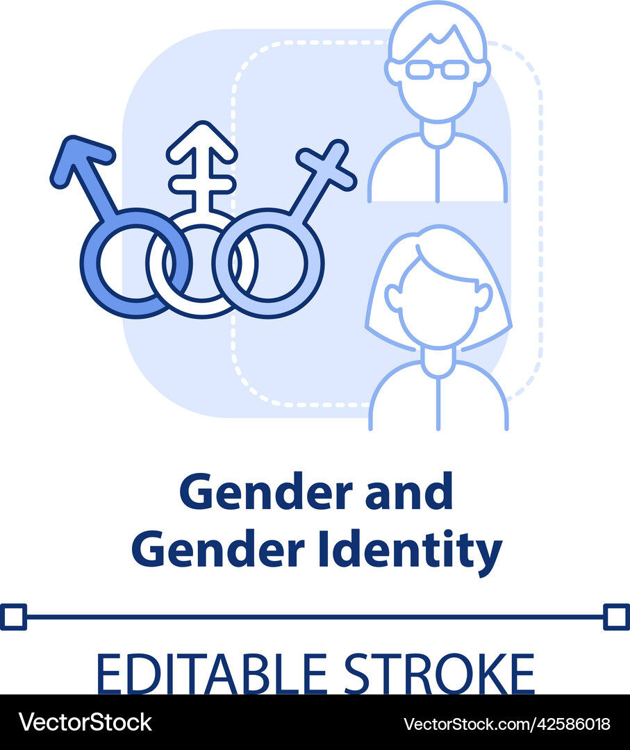 Gender and identity light blue concept icon Vector Image