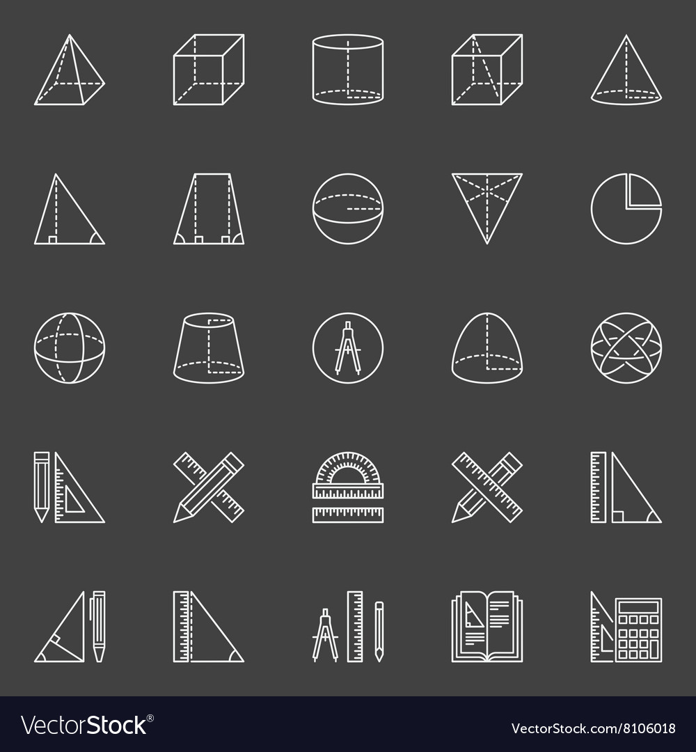 Geometrie und Mathe-Symbole Lizenzfreies Vektorbild