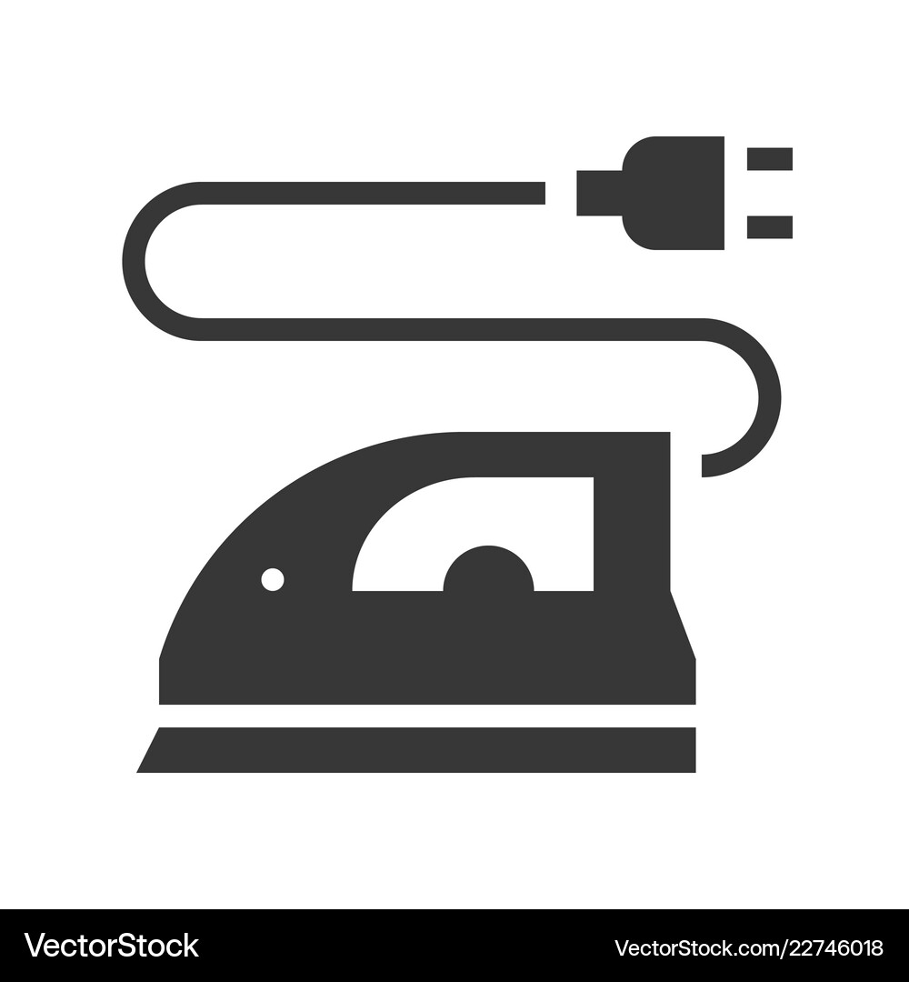 Iron and plug housekeeping cleaning service Vector Image