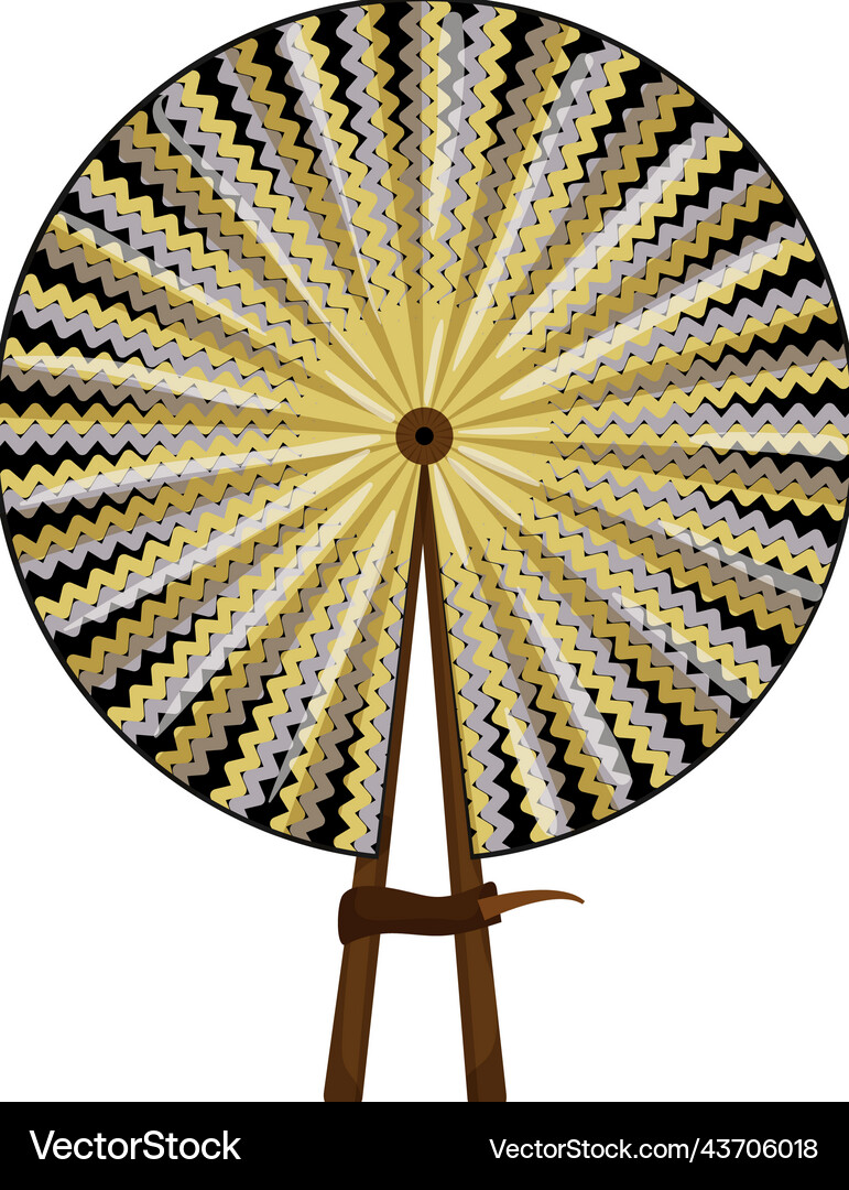 Japan hand fan folding cartoon Royalty Free Vector Image