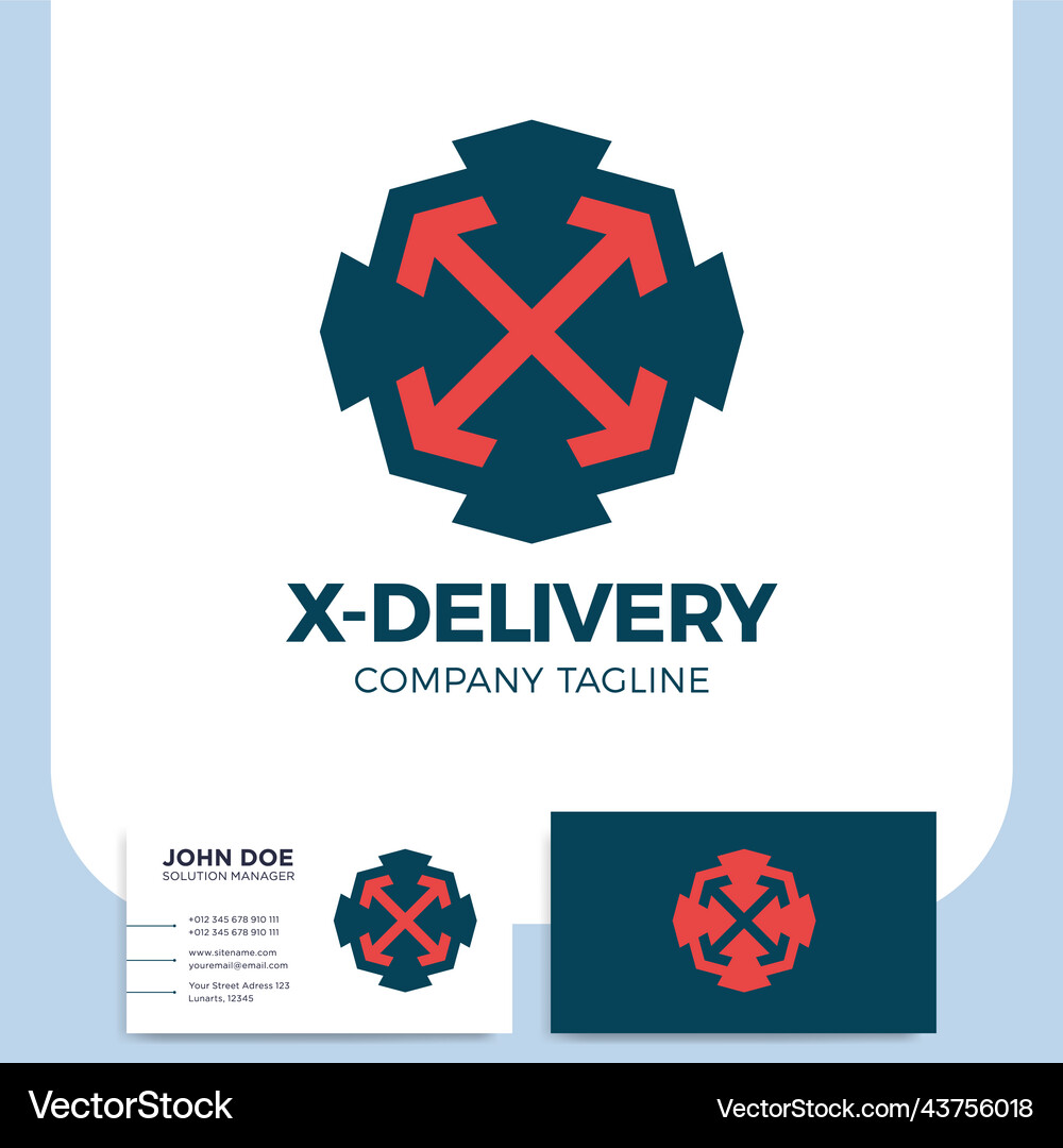 Logistic delivery courier transport service logo Vector Image