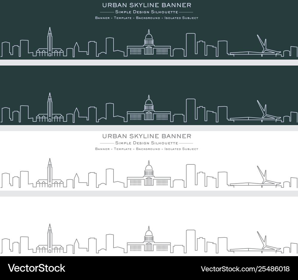 Oklahoma city single line skyline banner Vector Image