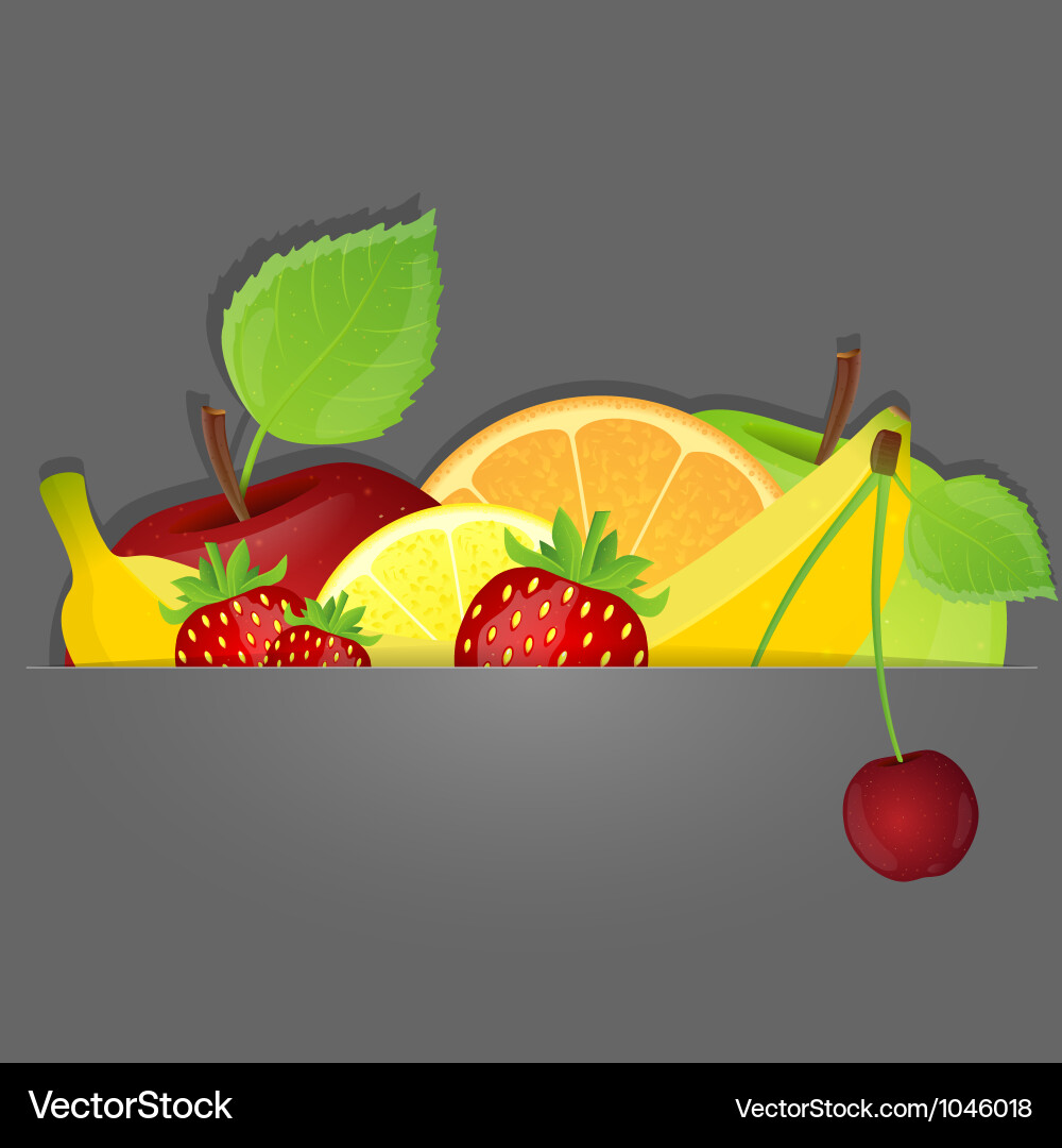 Set of fruits Royalty Free Vector Image - VectorStock