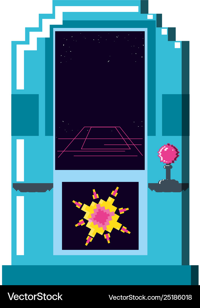 Video game console pixelated Royalty Free Vector Image