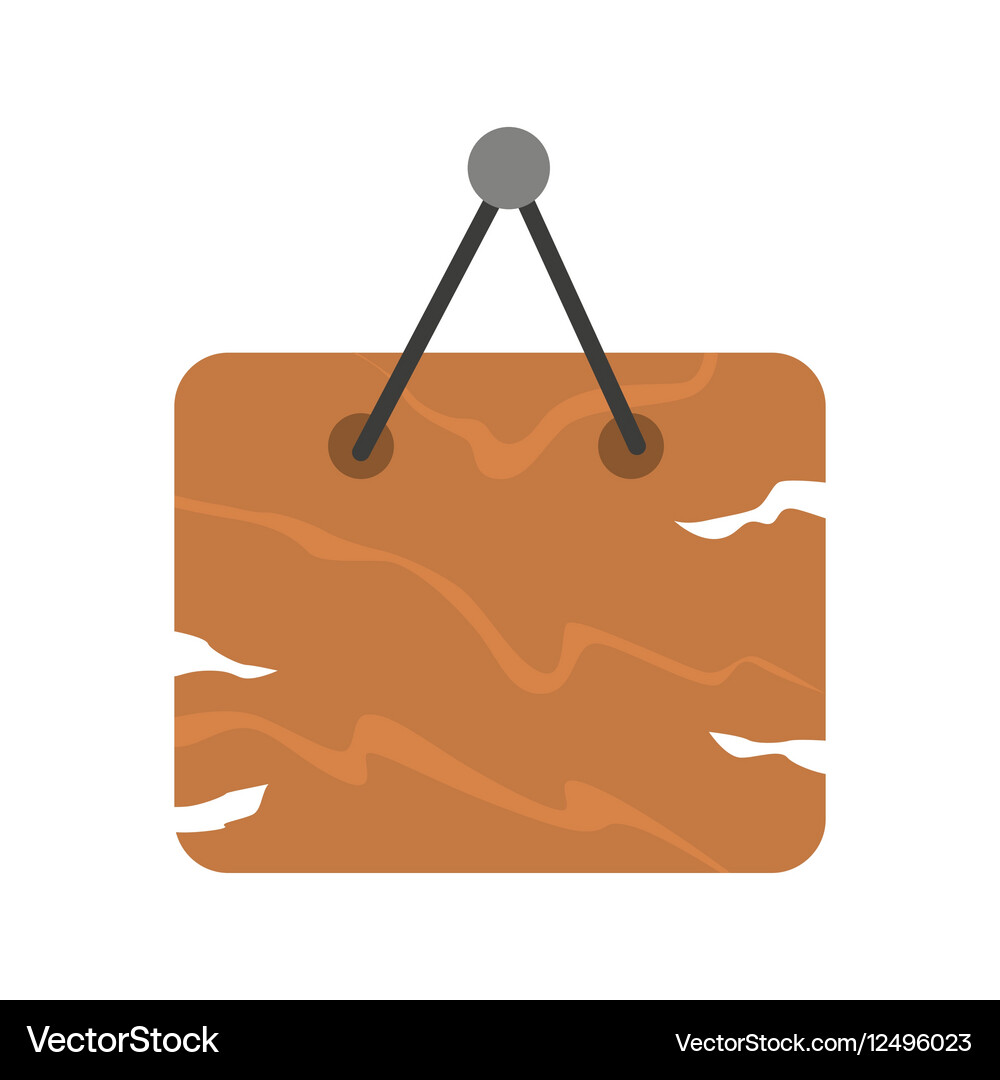 Brown wooden signboard Royalty Free Vector Image