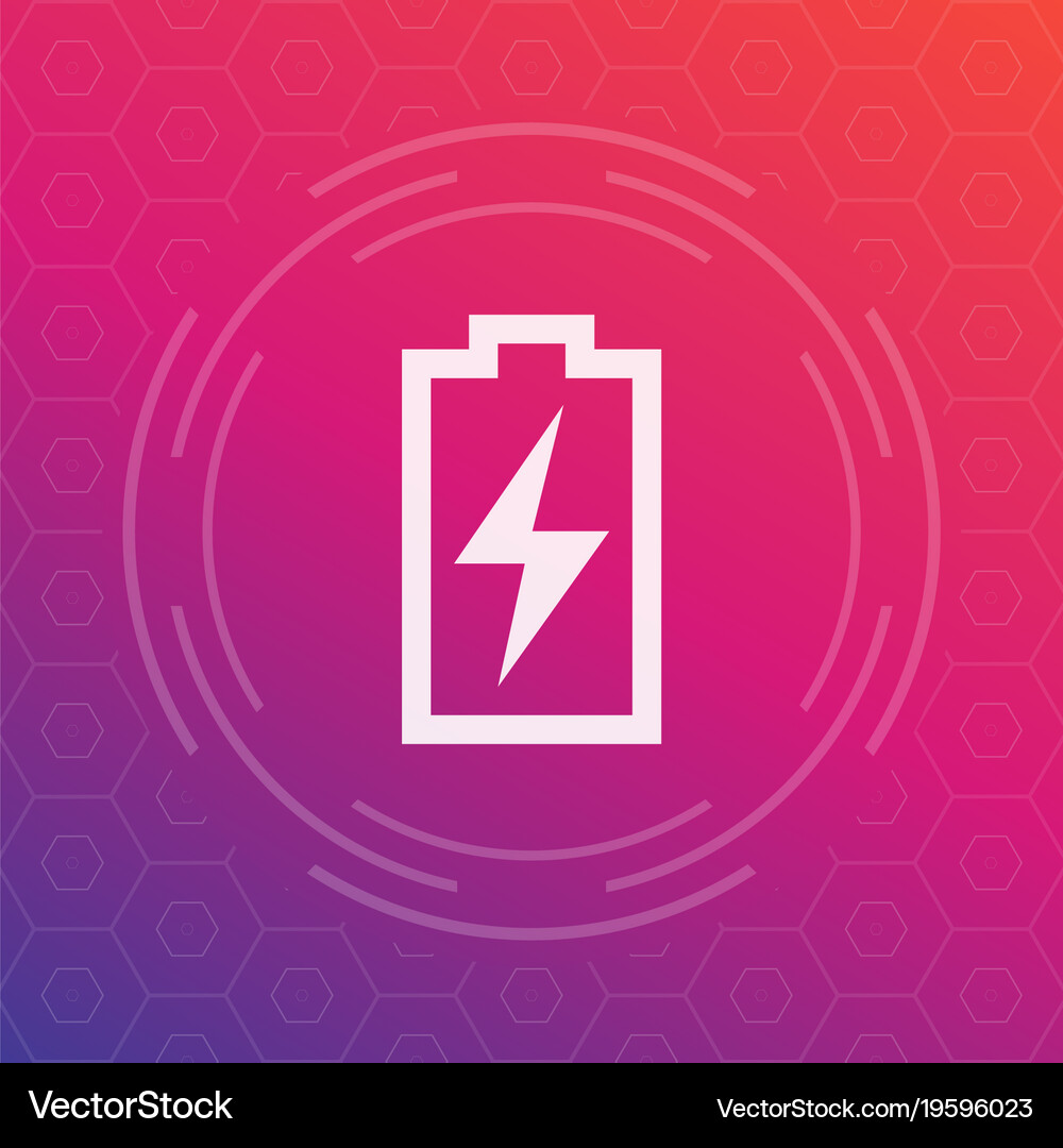 Charging battery icon pictograph Royalty Free Vector Image