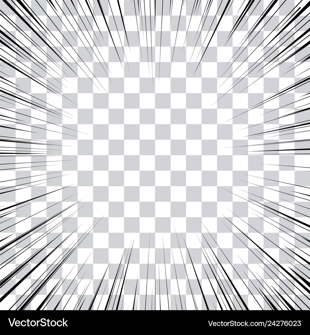 Comic book action lines speed lines manga frame Vector Image