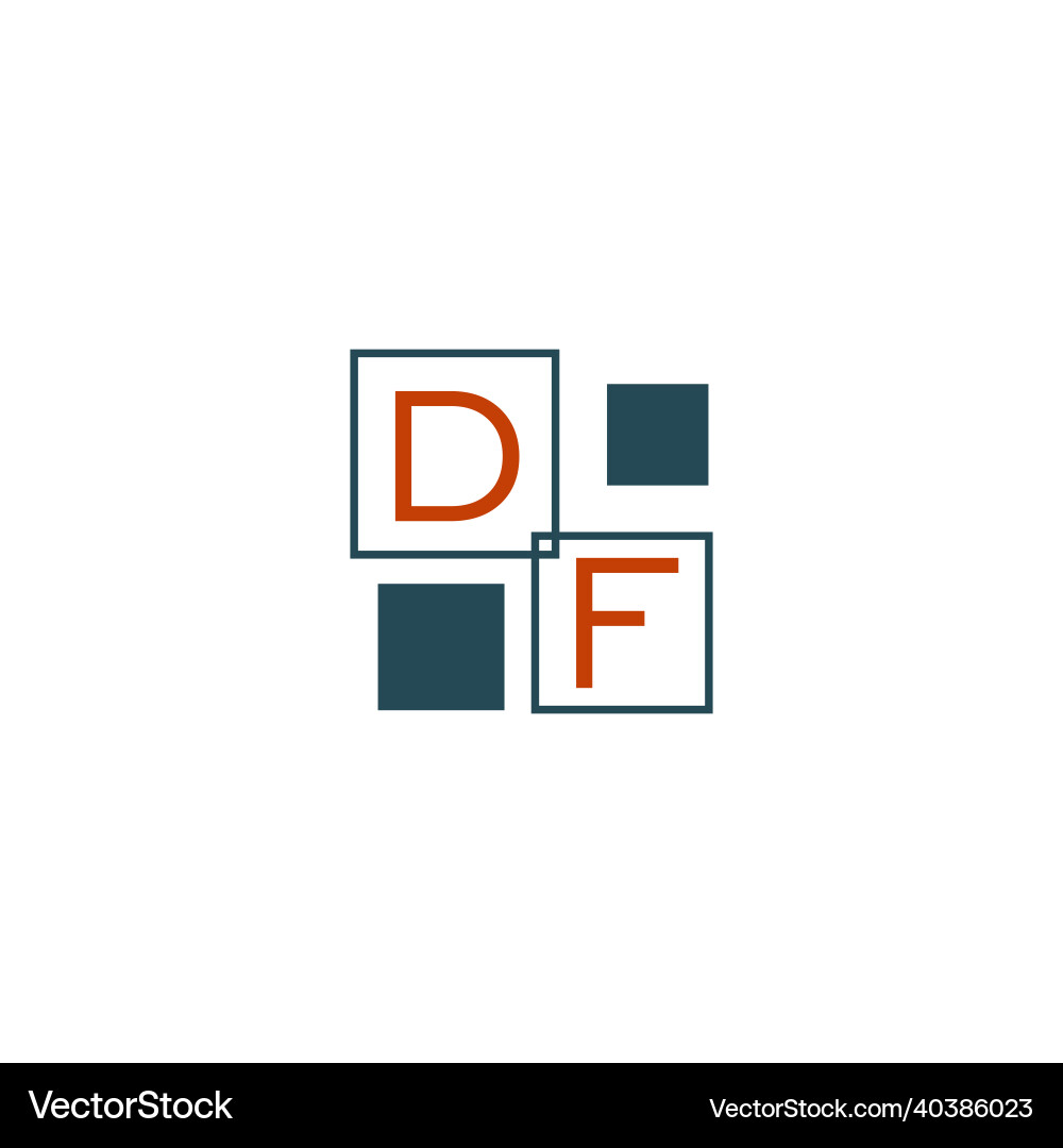 Df d f letter logo design Royalty Free Vector Image